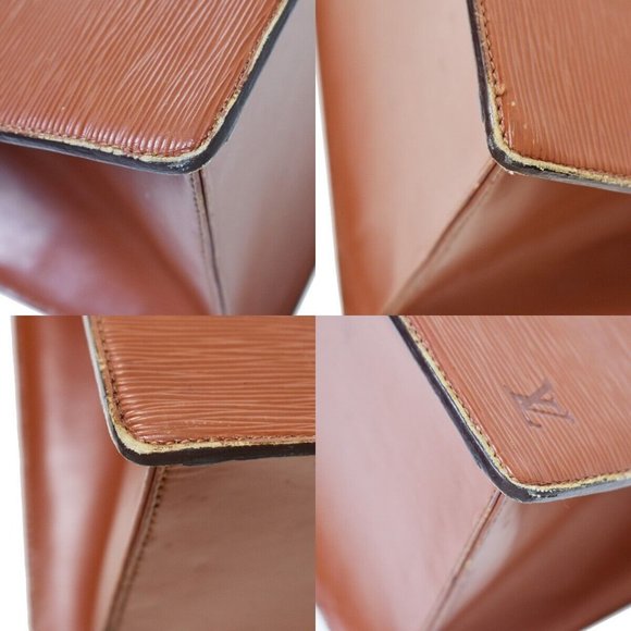 Louis Vuitton | Bags | Louis Vuitton Lv Logo Riviera Hand Bag Epi Leather Brown France M4883 ...